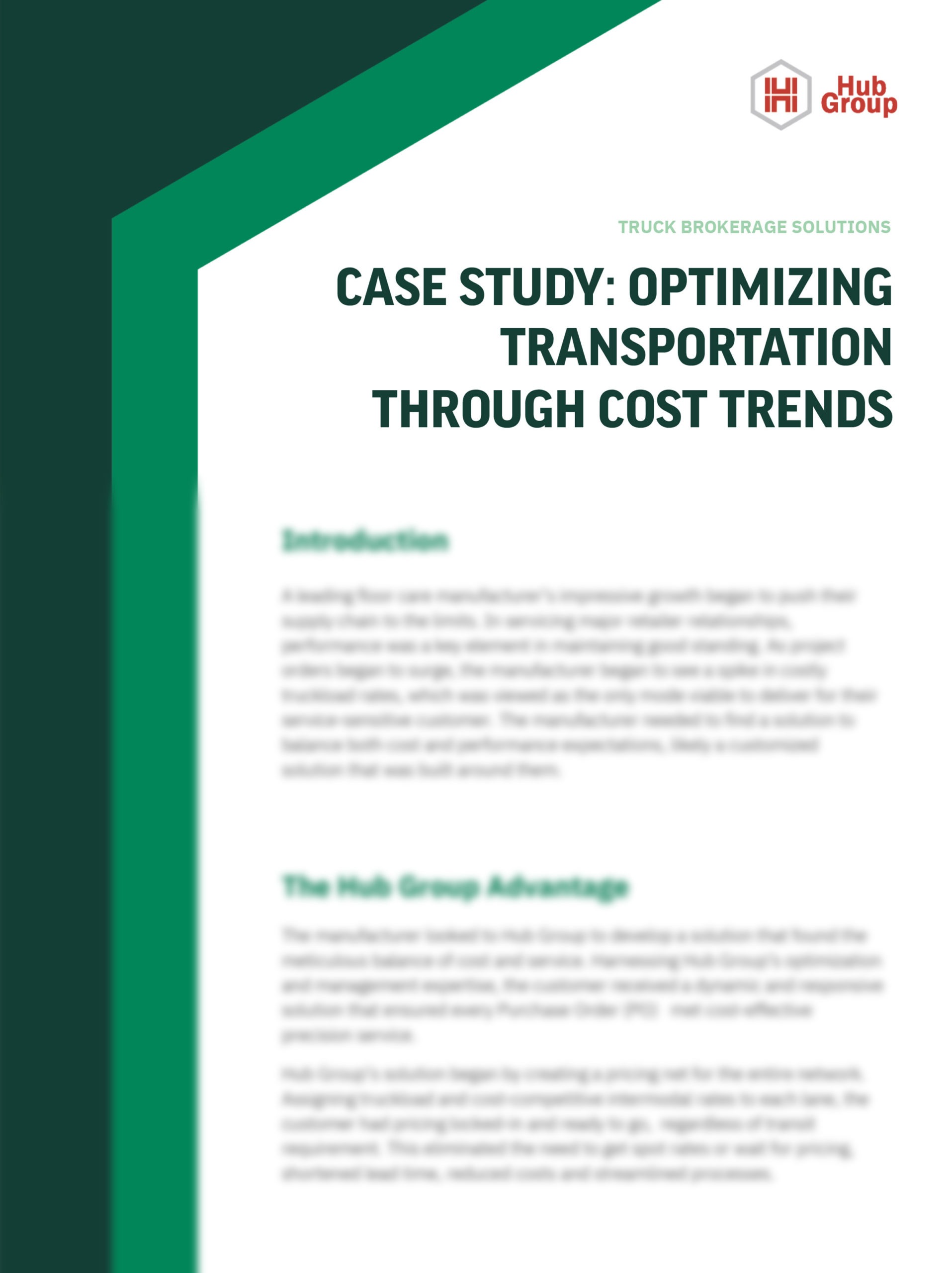 Optimizing Transportation Through Cost Trends