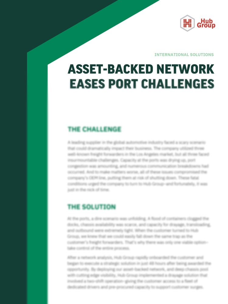 Asset-Backed Network Eases Port Challenges
